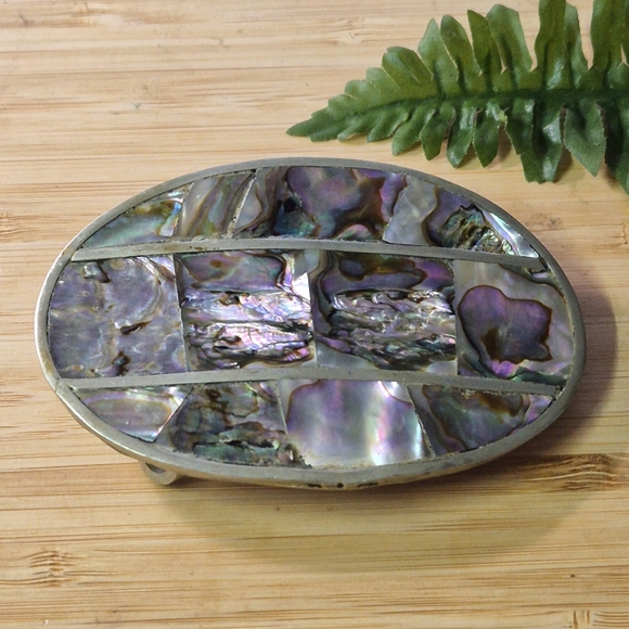 Accessories | Mexican Vintage Silver Alpaca Abalone Shell Inlay Belt ...